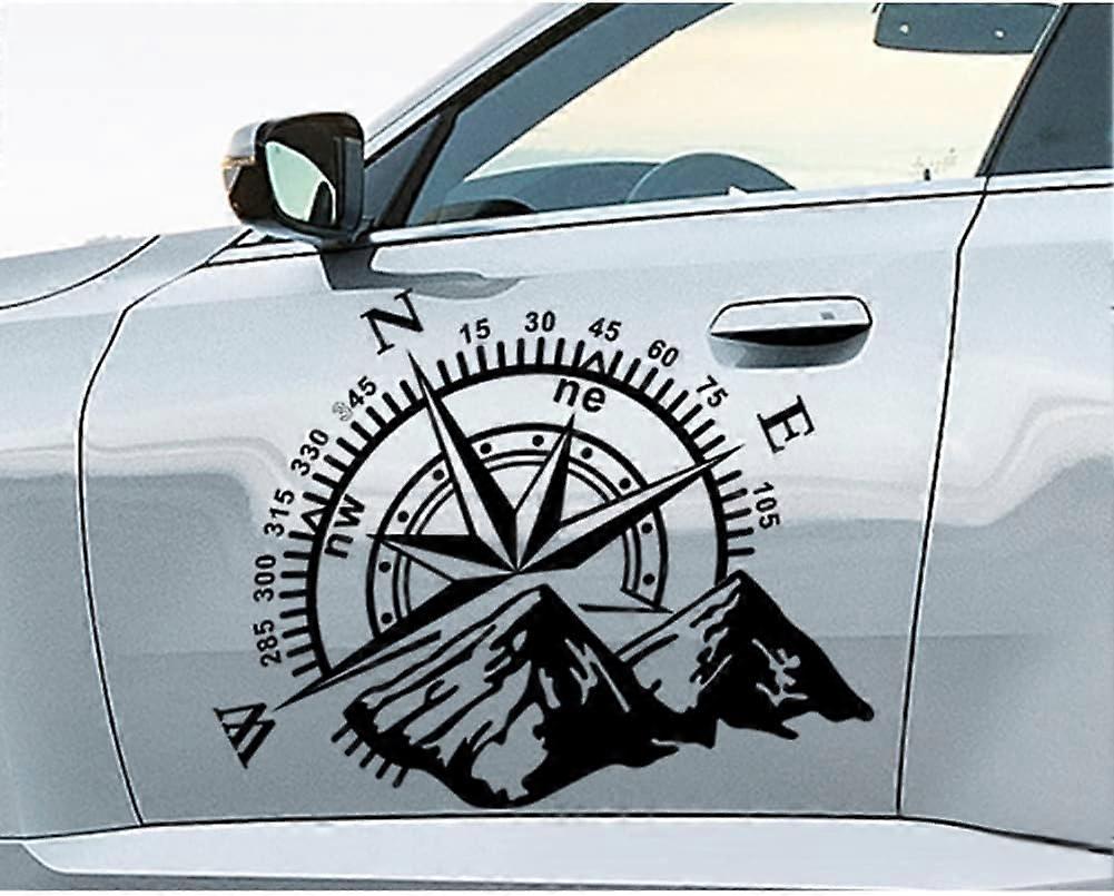 Compass Sticker for Camper Van, Hood Sticker Mountain Compass Graphics ...