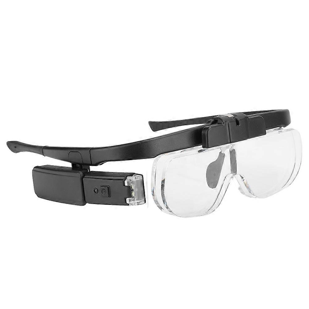 4.5x Wearable Magnifier Adjustable LED Magnifying Glasses Spectacles ...