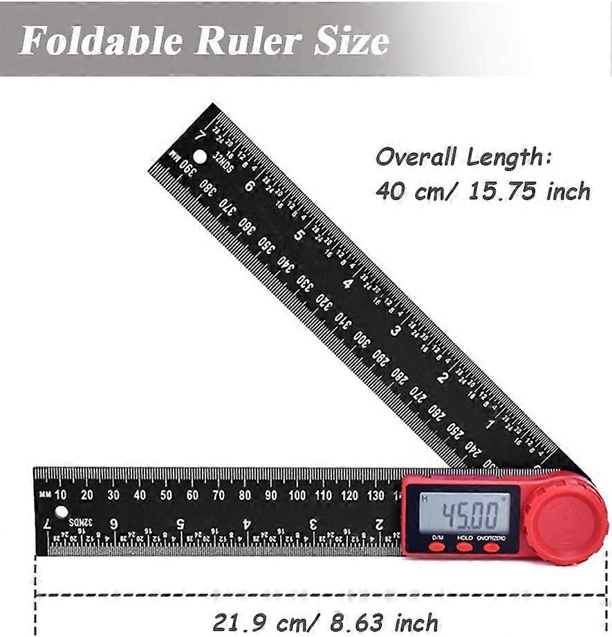 Digital Angle Finder Ruler, 200mm/7 Inch Angle Finder Gauge Protractor ...