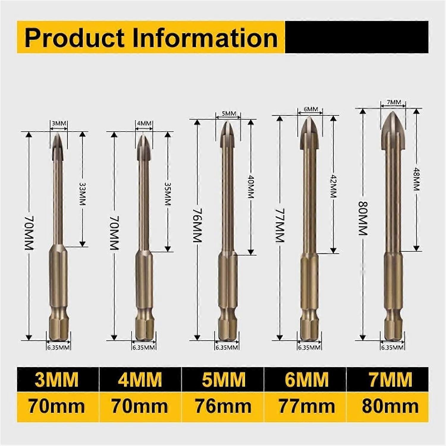 Efficient Universal Drill Tools, Cemented Carbide Drill Bit Set, 10Mm ...