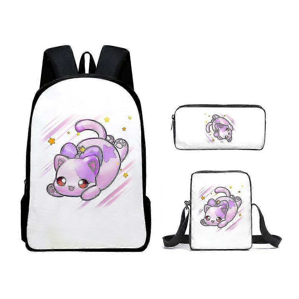 3pcs Aphmau Backpack 3d Printed Graffiti Backpack Set School Bag ...