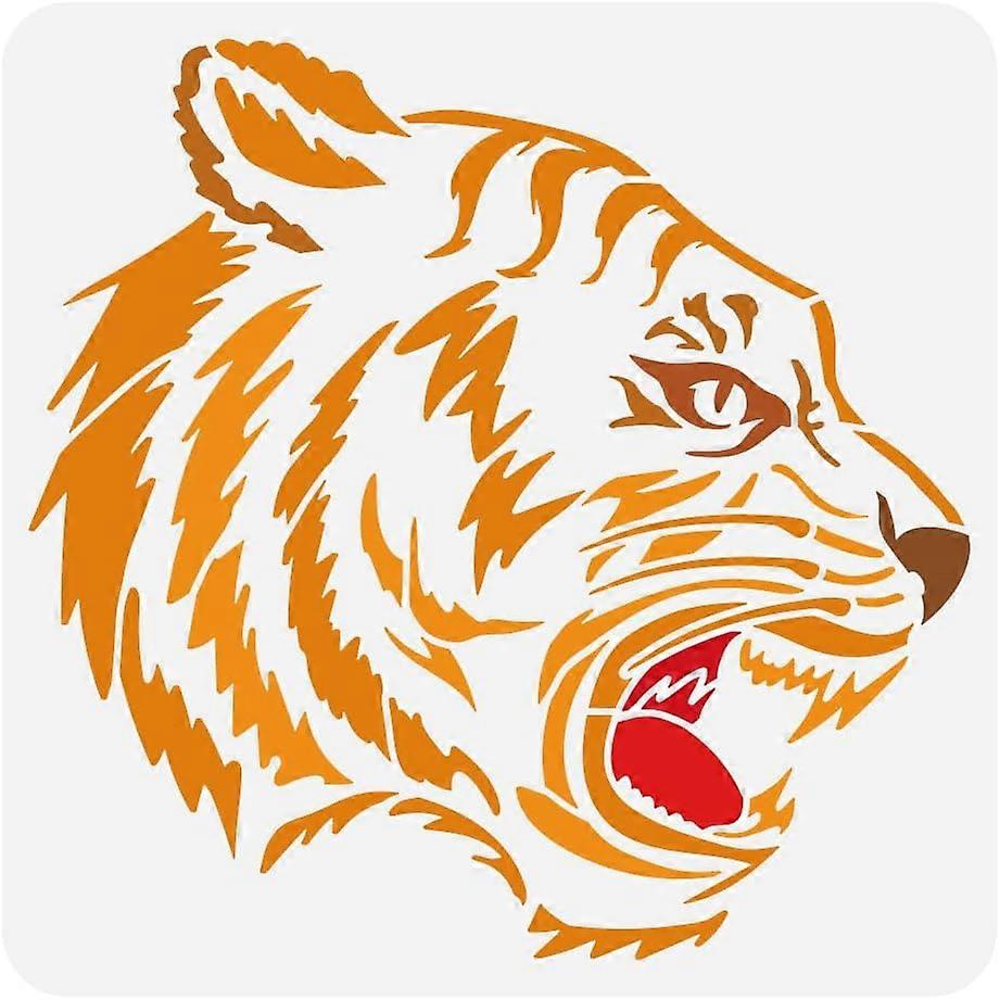 Tiger Painting Stencil 11.8x11.8 inch Large Tiger Head Drawing Template ...
