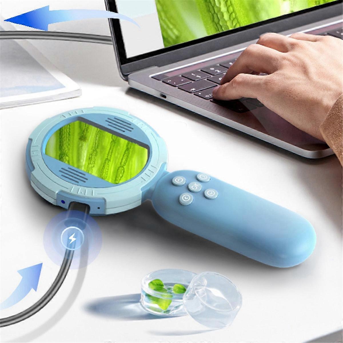 Digital Microscope with 2inch IPS Screen 100X Pocket Magnifying Glass ...