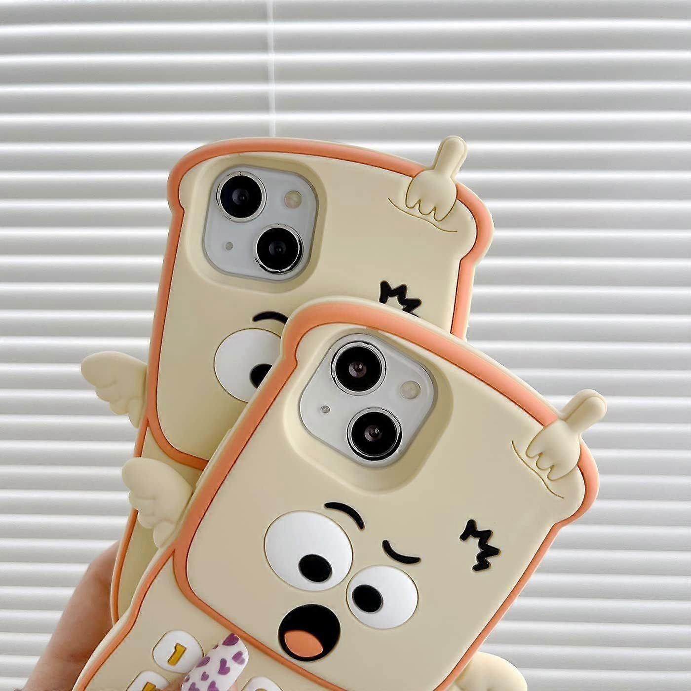Phone Cases Apply to iPhone 13PRO,Cute Cartoon Toast Retro Phone Phone ...
