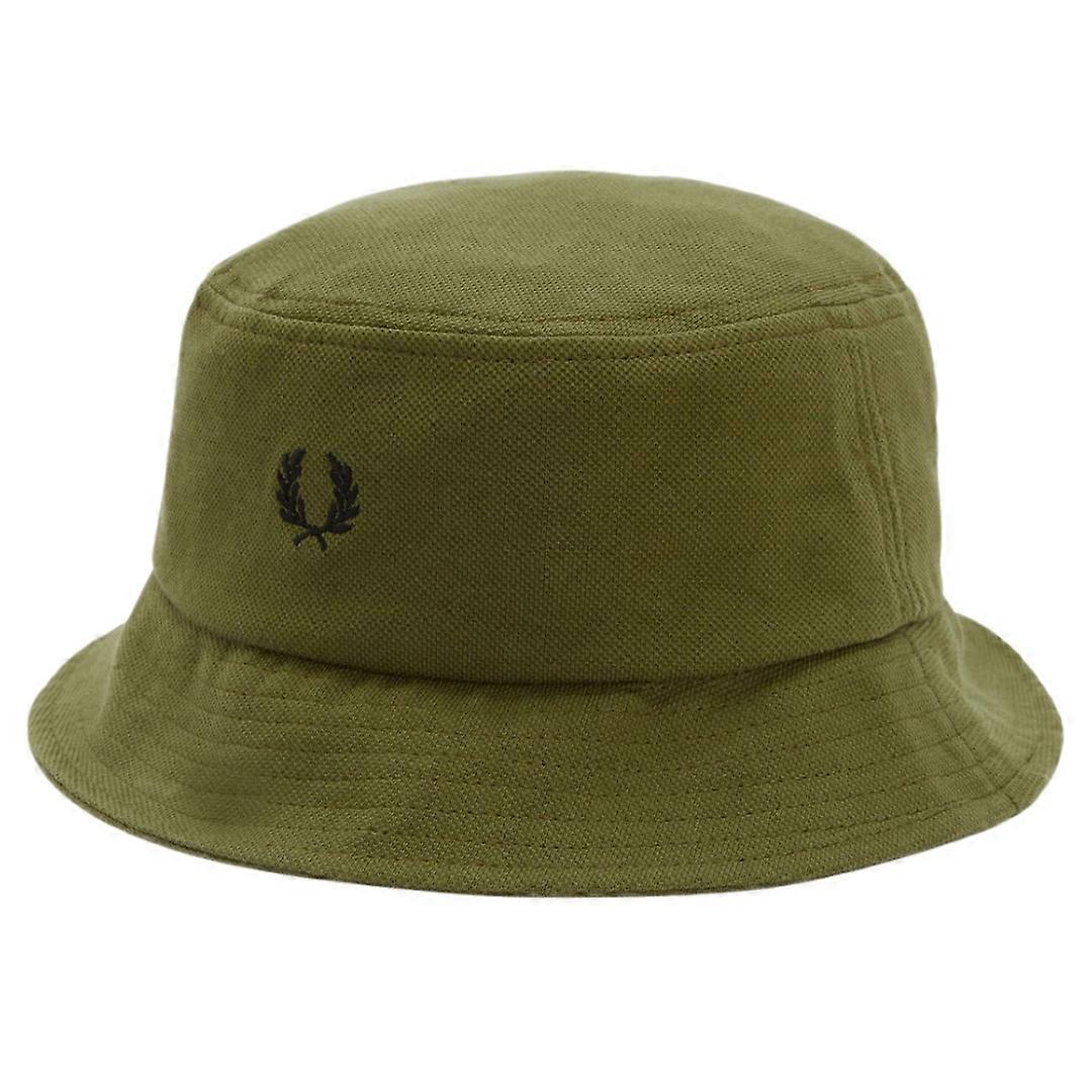 Fred Perry Brand Logo Pique Green Bucket Hat | Fruugo UK
