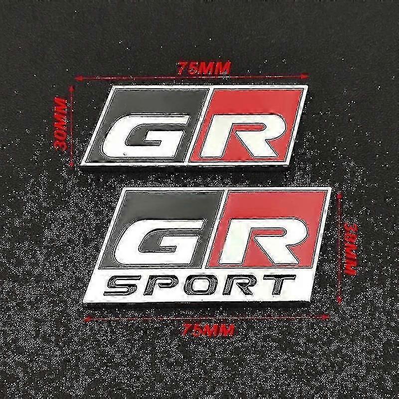 3d Metal Gr Logo Car Front Grill Emblem Trunk Badge For Toyota Yaris Ch ...