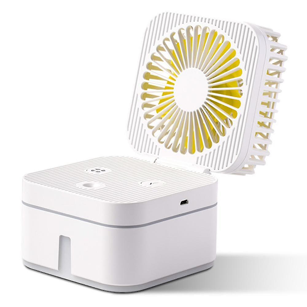 Ultrasonic Cool Mist Humidifier With Fan,desktop Air Misting Fan,white ...