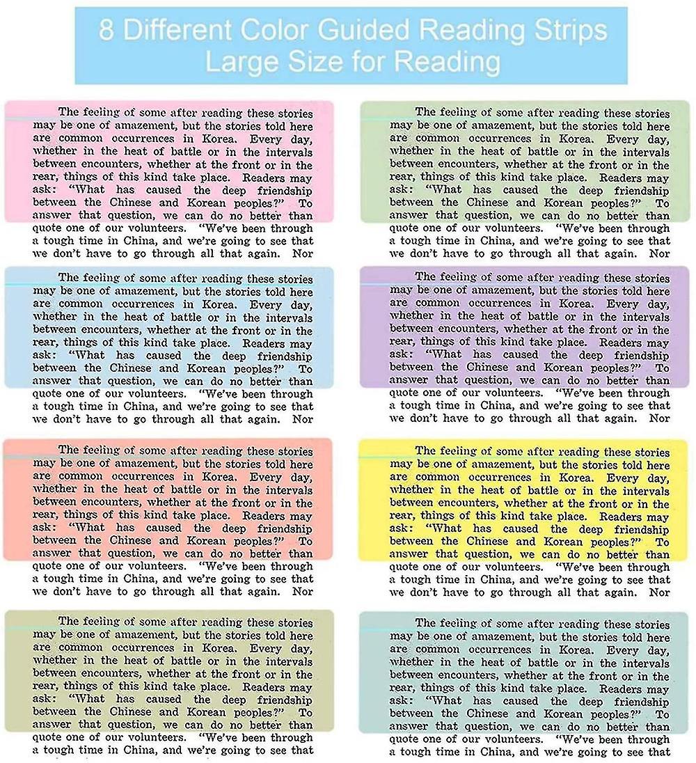 Guided Reading Highlight Strips Colored Overlay Reading Tracking Rulers ...