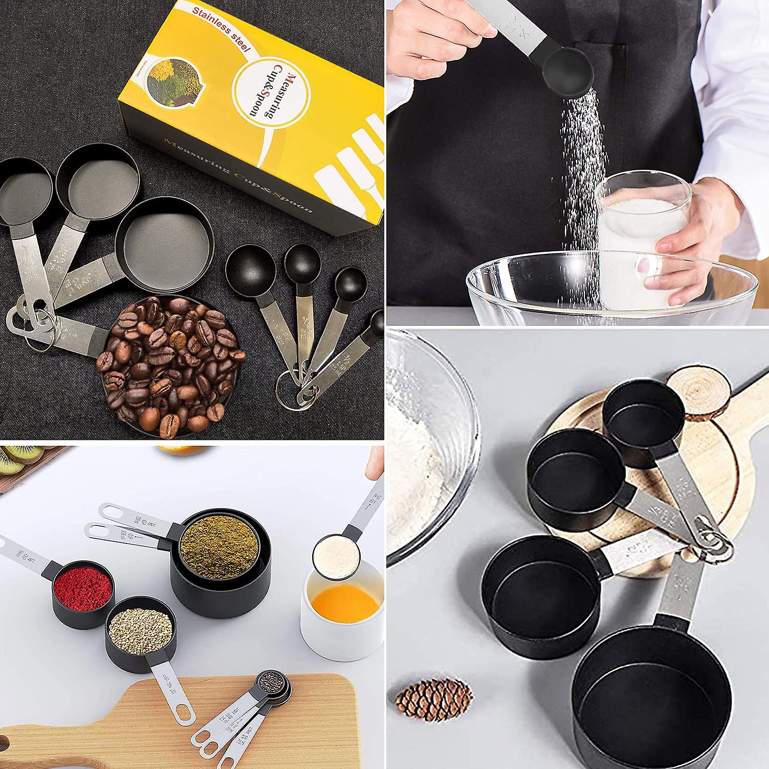 Measuring Spoon Sets, Measuring Spoon, 8 PCS Measuring Spoons and Cups ...