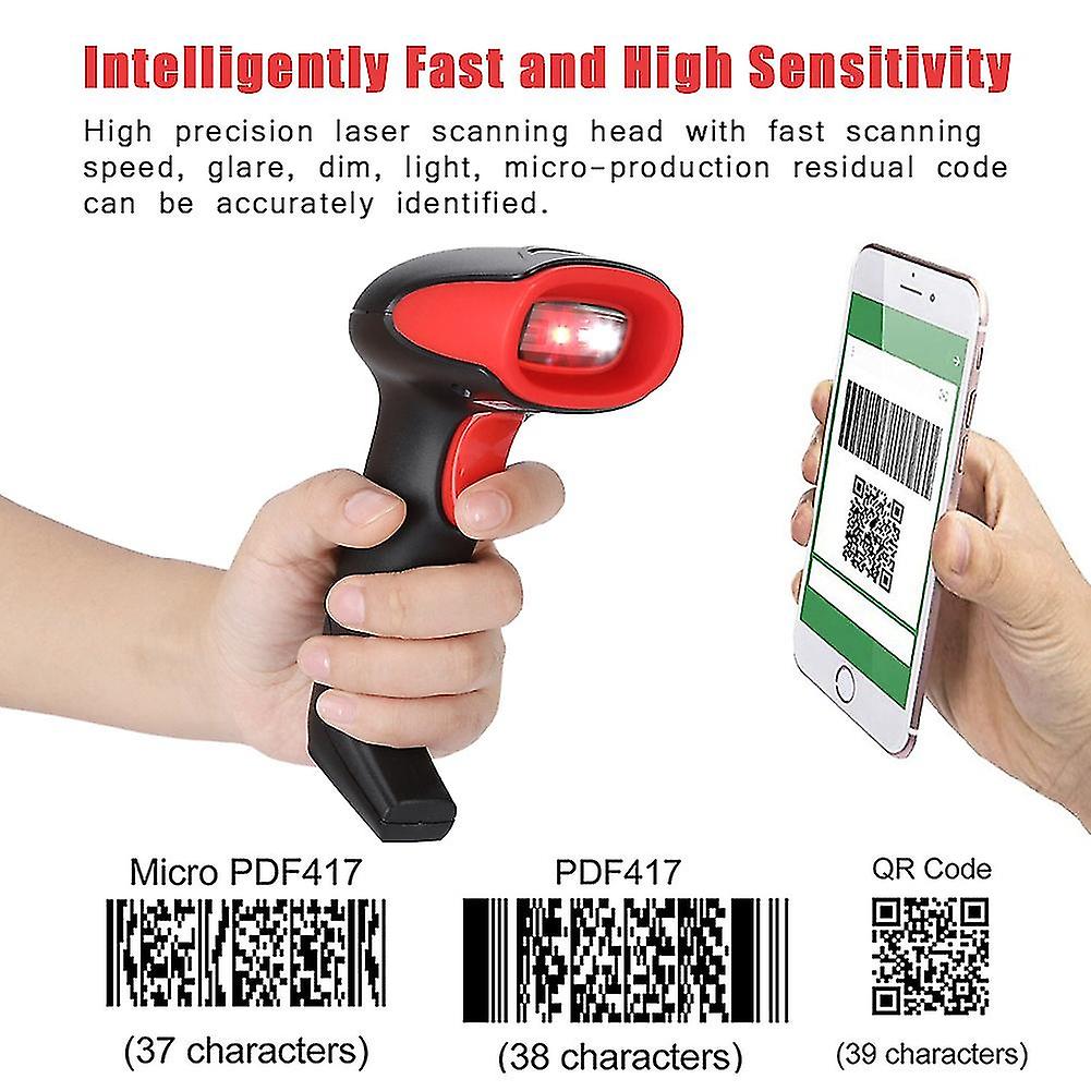 Wired handheld usb bar qr code scanner 2d barcode reader scanning gun ...