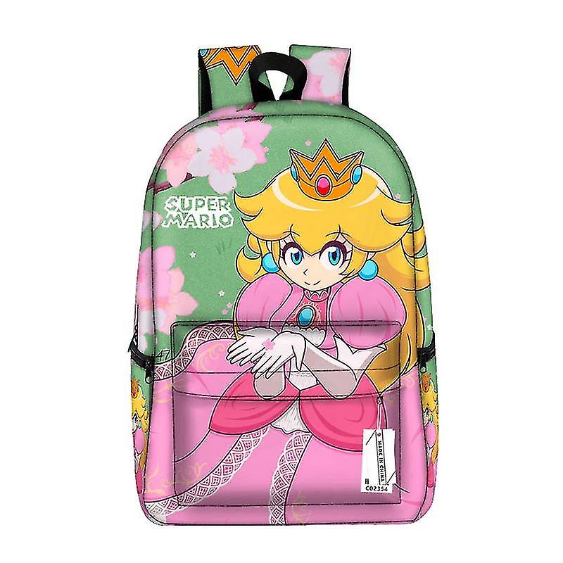 Super Mario Bros Backpack Kids Princess Peach Boys Girl Knapsack ...