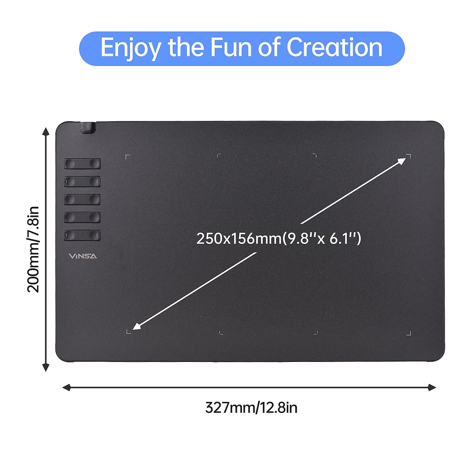 VINSA T906 Graphics Drawing Tablet Ultra-thin Art Creation Sketch with ...