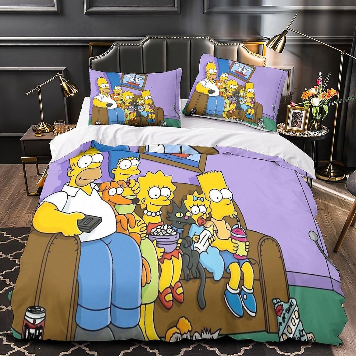EKENOZ The Simpsons Comforter Cover Bedding Set Quilt Cover Duvet Cover ...