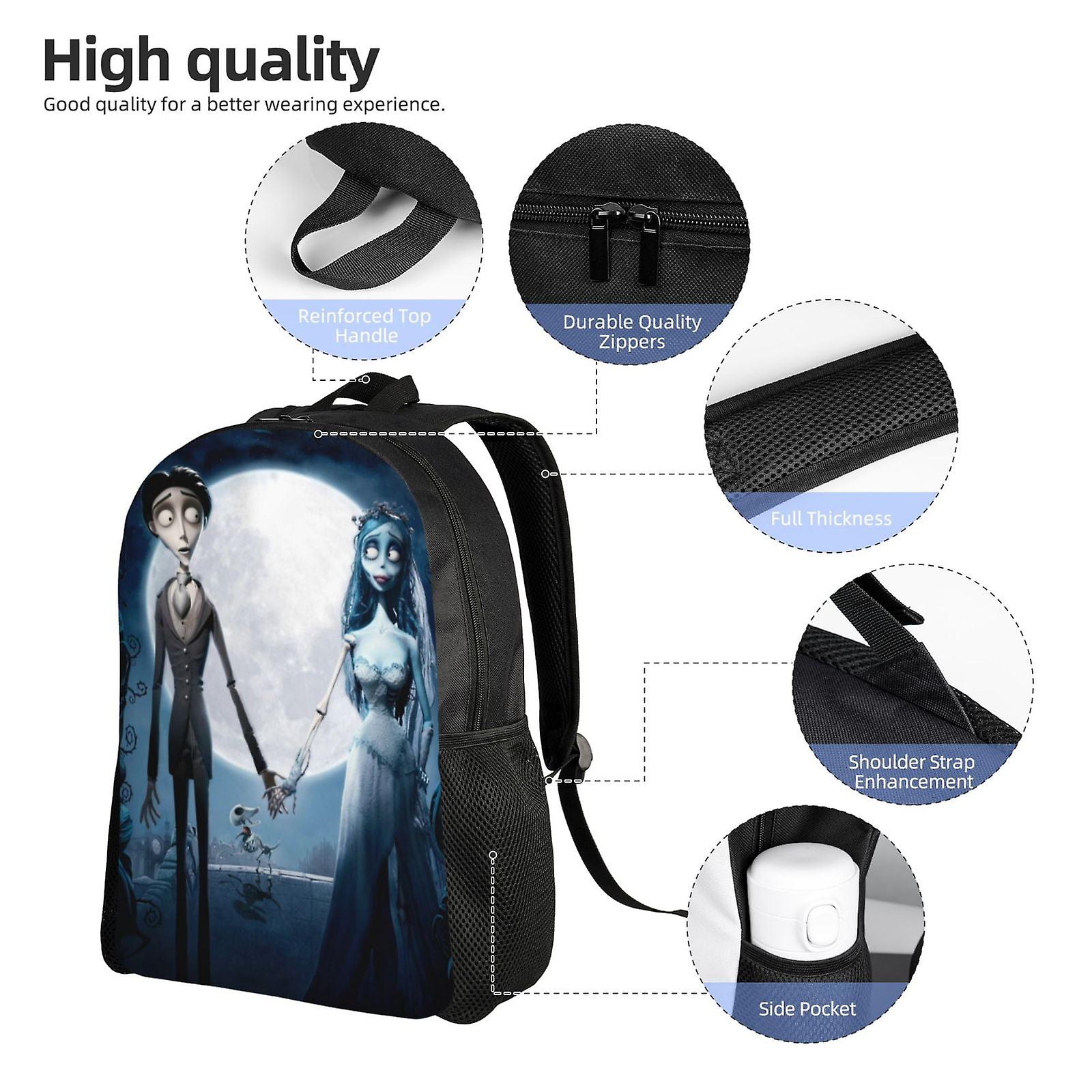 Tim Burton's Corpse Bride Unisex Backpack Laptop School Bag College ...