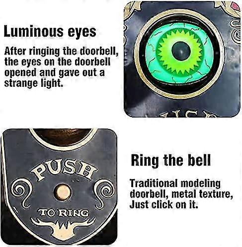 One Eye Light Up Animated Door Bell with Spooky Sounds, Kids Event ...