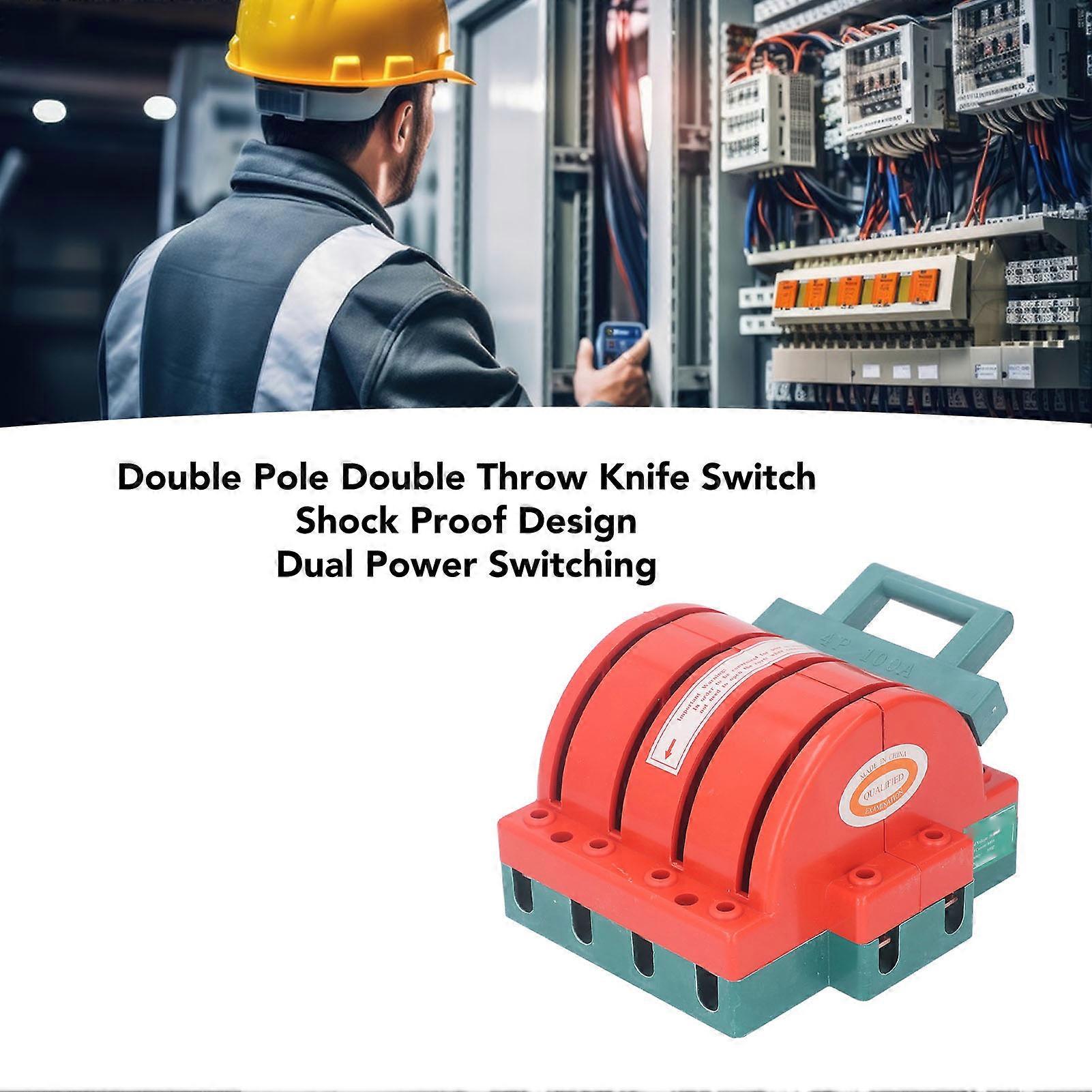 DPDT Power Isolation Switch 4P AC380V 100A Double Pole Double Throw ...