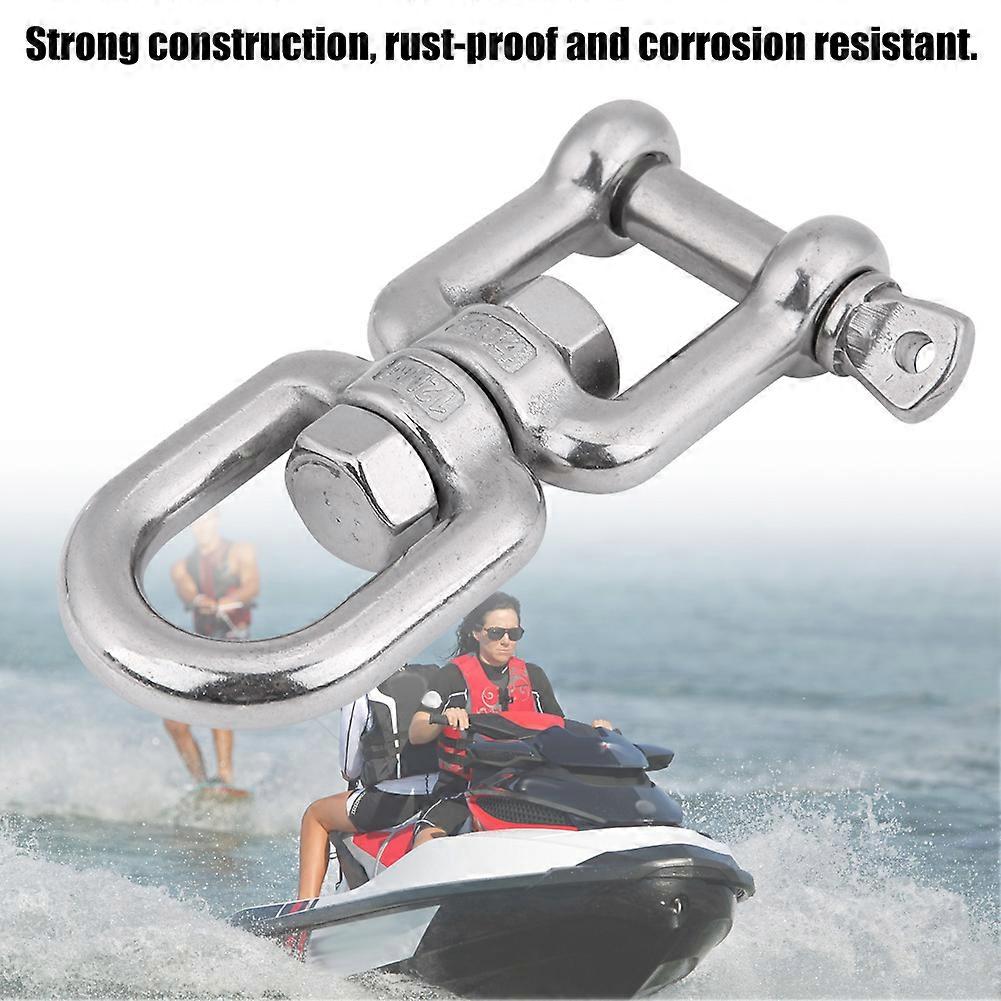 Heavy Duty 304 Stainless Steel Swivel Ring Snap Rolling Shackle Device ...