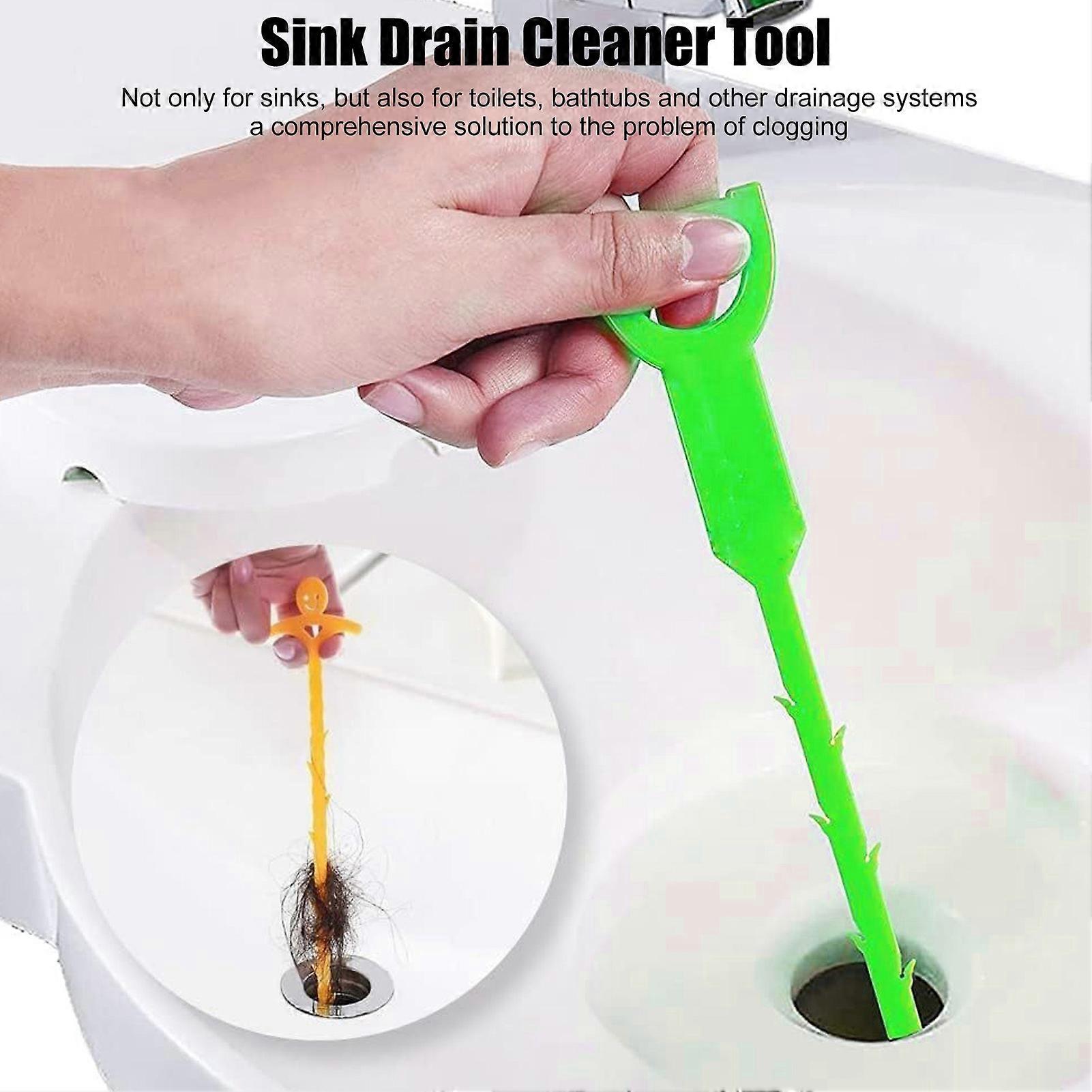 6pcs Drain Auger Hair Cleaning Tool Versatile Rugged Soft Flexible ...