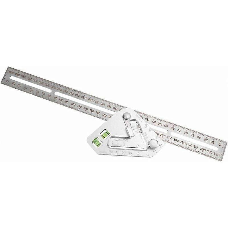 Combination Square Angle Triangular Level Ruler 358mm/14inch Adjustable ...