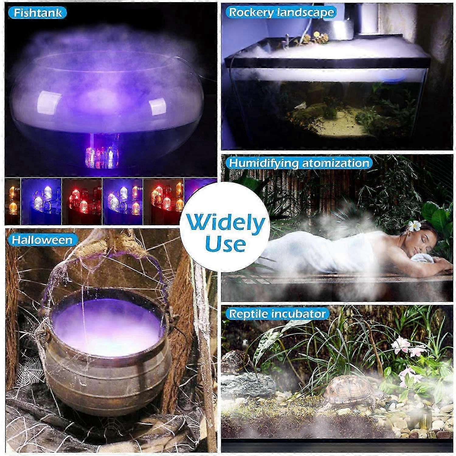 Mist Maker with LED Light, Funny Fish Tank Accessories Decoration Mini ...