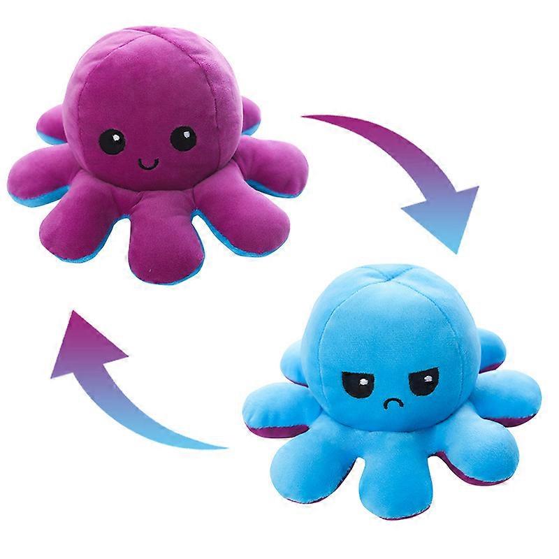 20cm 30cm 40cm Giant Reversible Octopus Stuffed Animal Reversible Happy ...