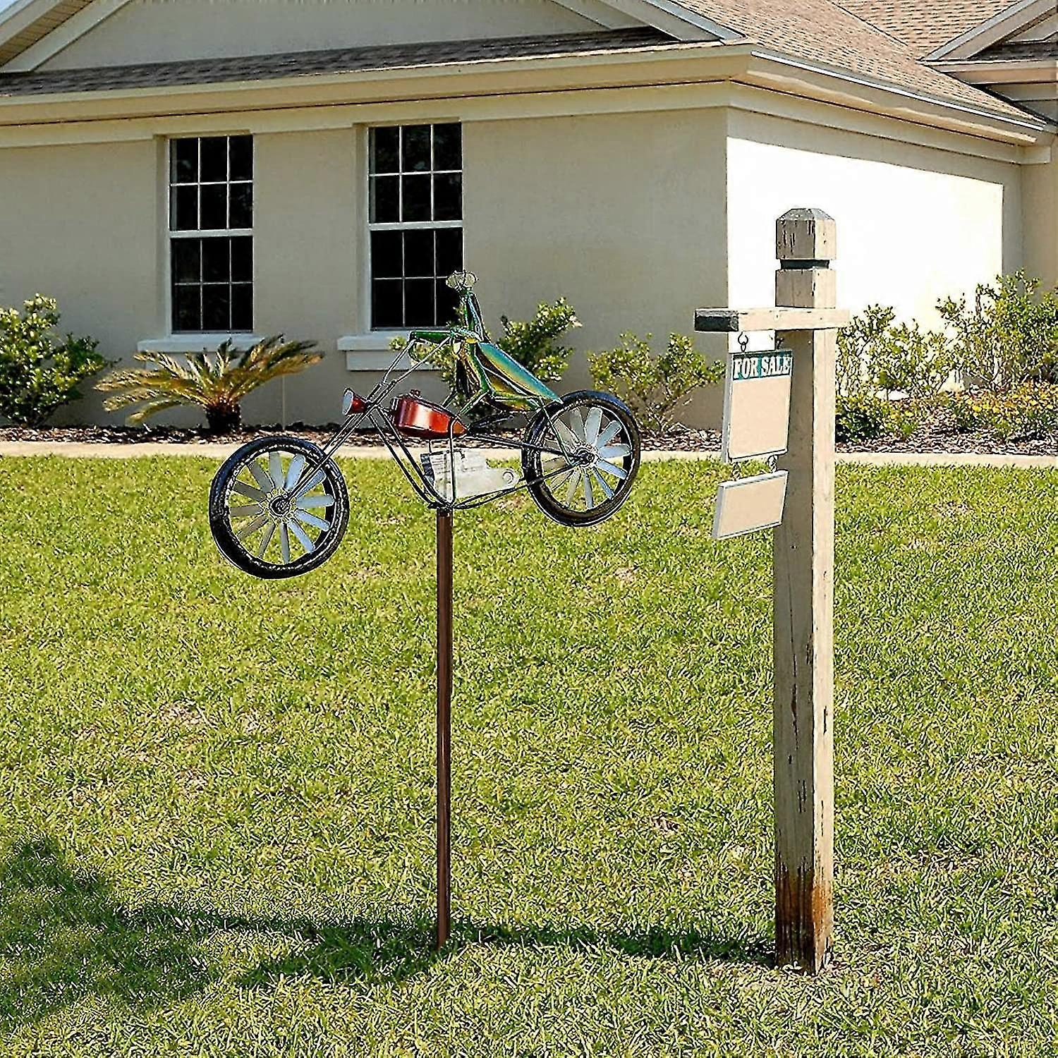 Wind Sculptures - 3d Animal Windmill Wind Bike Vintage Metal Spinner ...