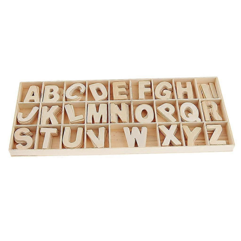 156 Pieces Totally Wooden Capital Letter Wood Upper Case Letters A to Z ...