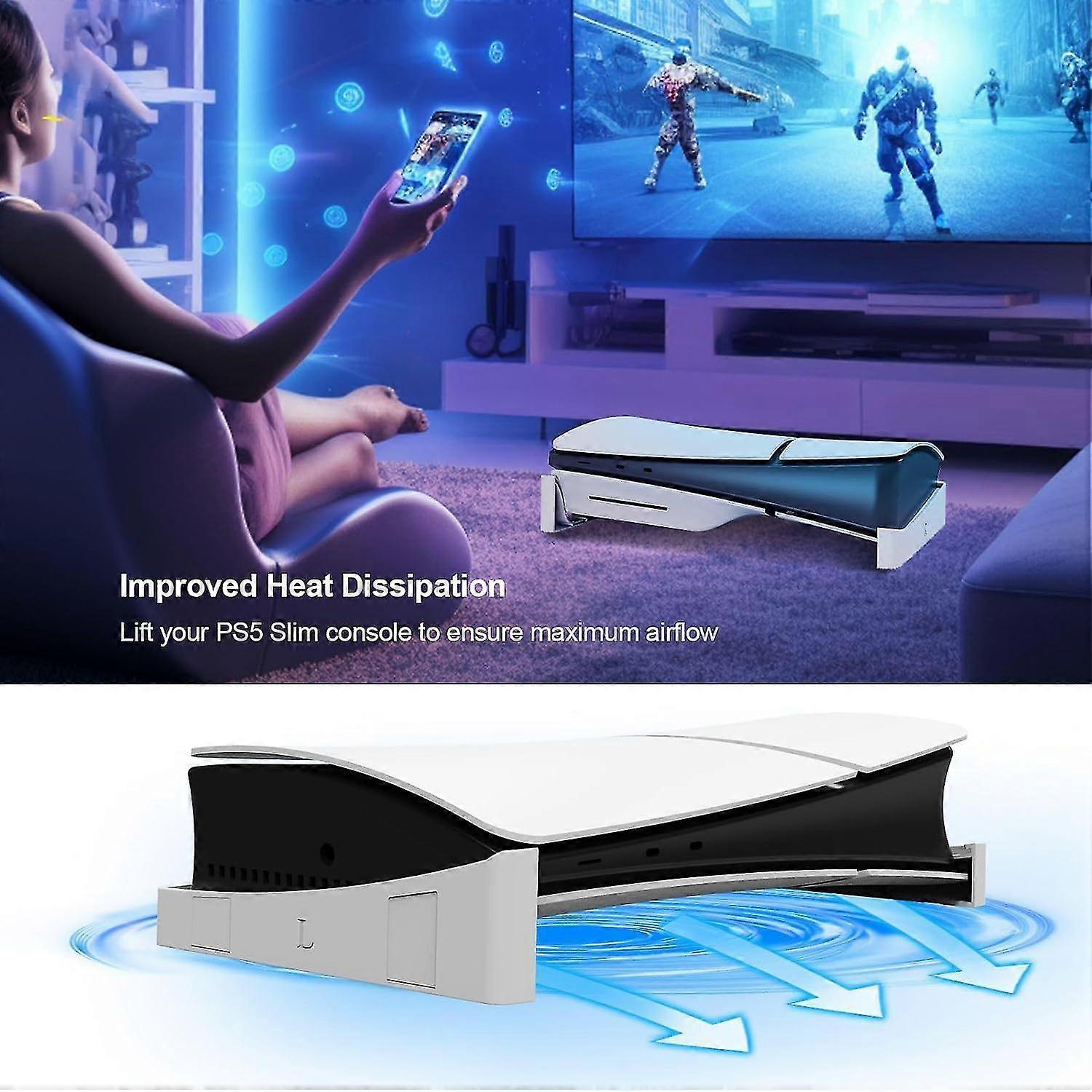 Ps5 Slim Base Stand, Compatible With Playstation 5 Disc & Digital ...