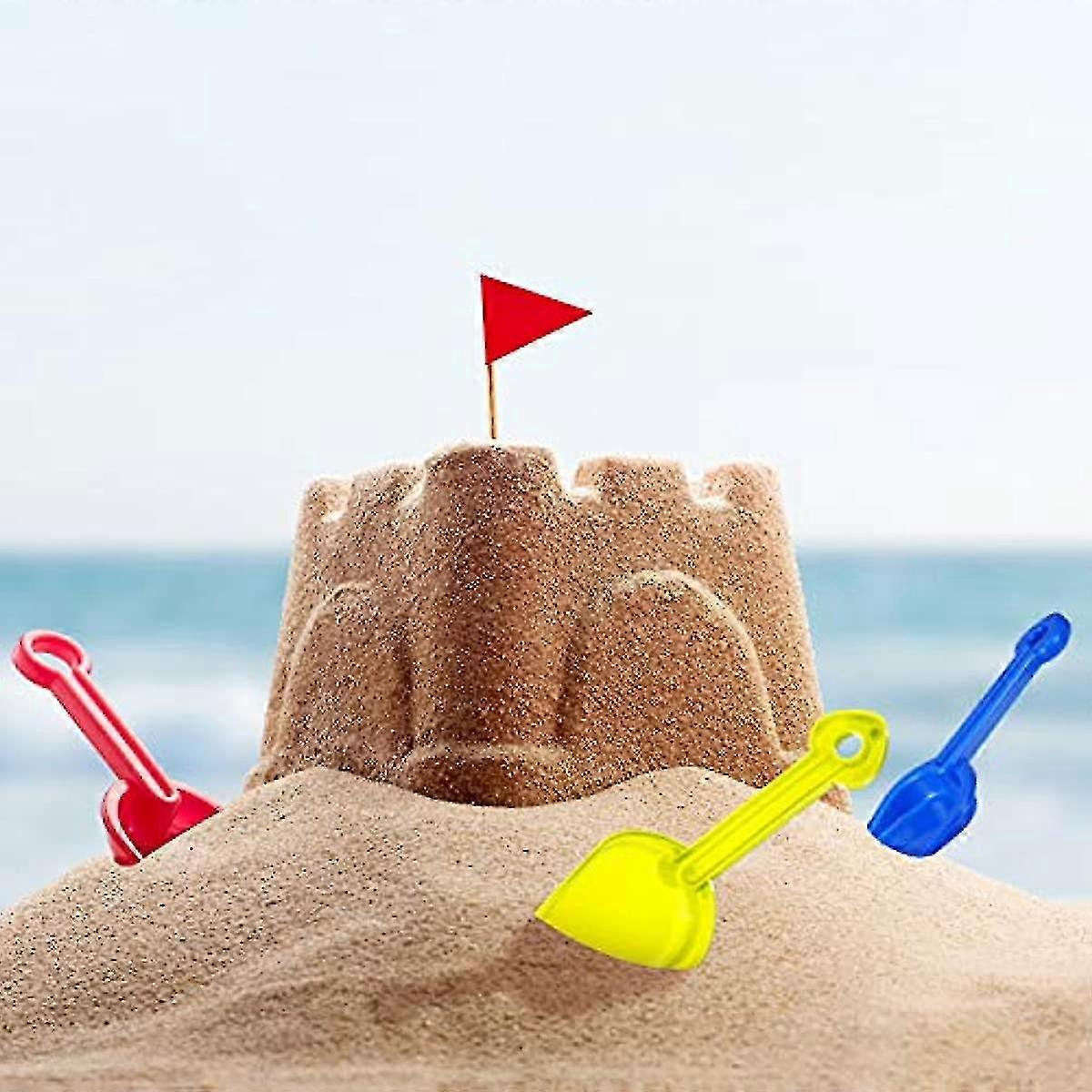 12 Pieces 7 Colorful Toy Scoop Plastic Beach Sand Shovels Random Colors ...