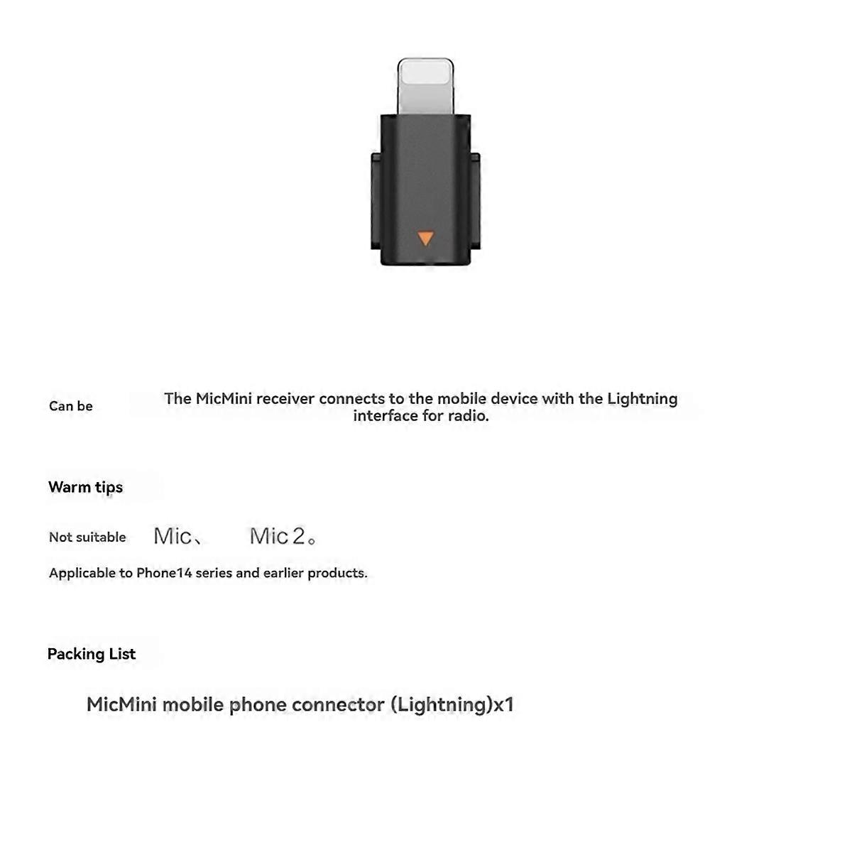 For Mic Mini Mobile Phone Adapter Connect to an for Interface Mobile ...