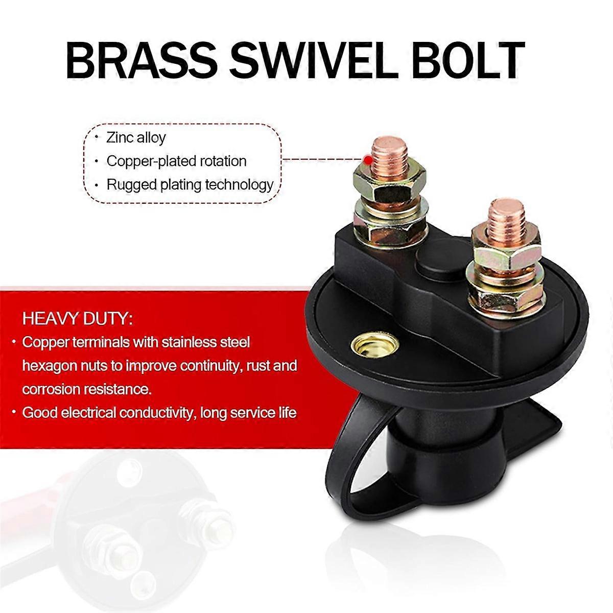 Car Power Disconnect Switch with 2PCS Keys,Knob-Type Vehicle Isolator ...