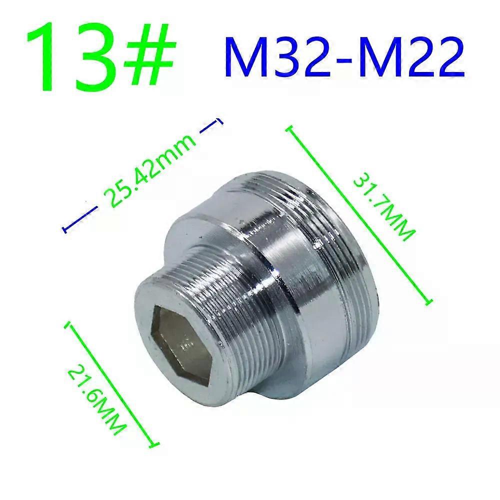 Silver 1/2 M16 M17 M18 M19 M20 M22 M24 M28 M32 Thread Connector Brass ...