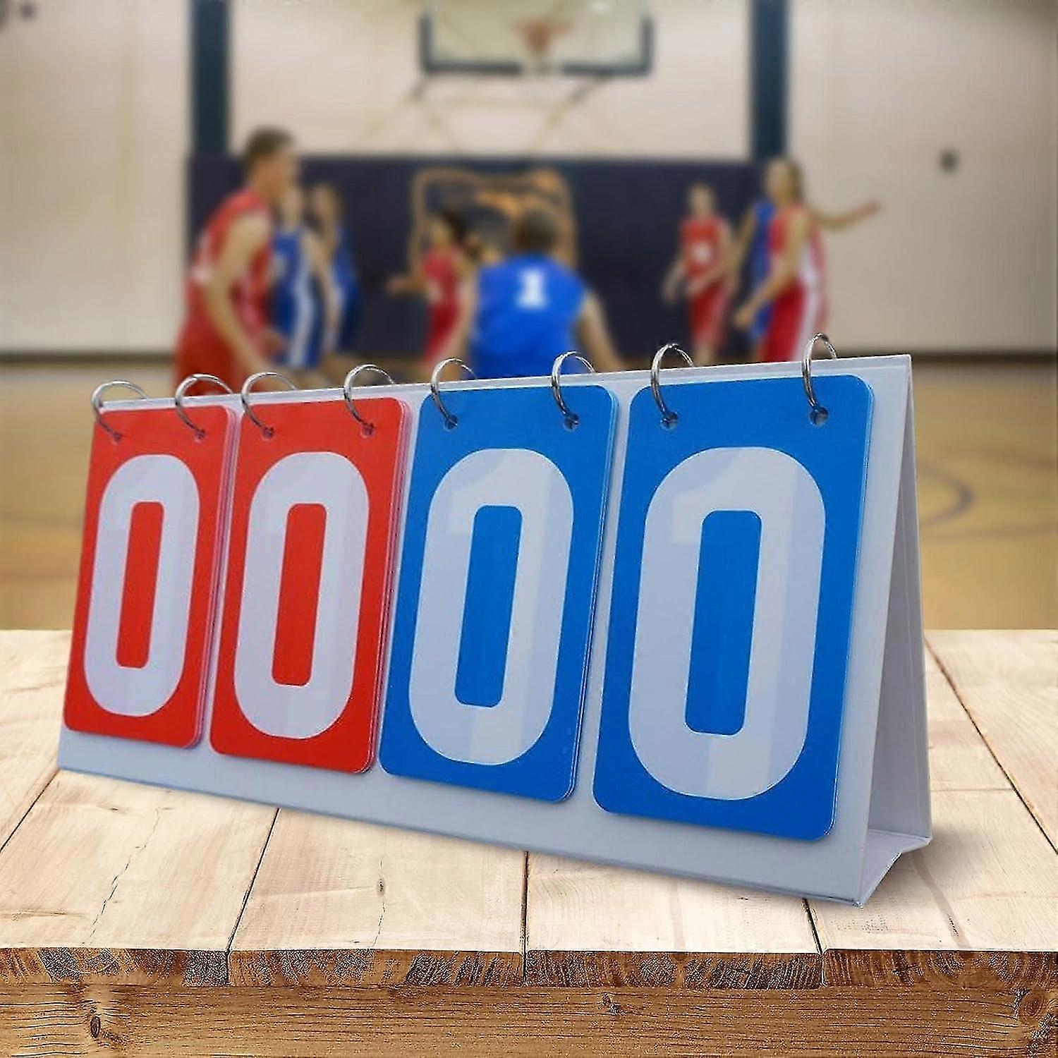 4 Digits Flip Score Board Portable Sports Scorekeeper Tabletop ...