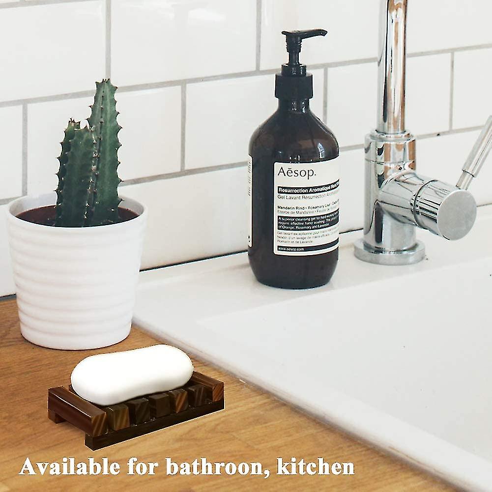 3 Pieces Soap Dish Wooden Shower Handmade Soap Holder Wooden Soap ...