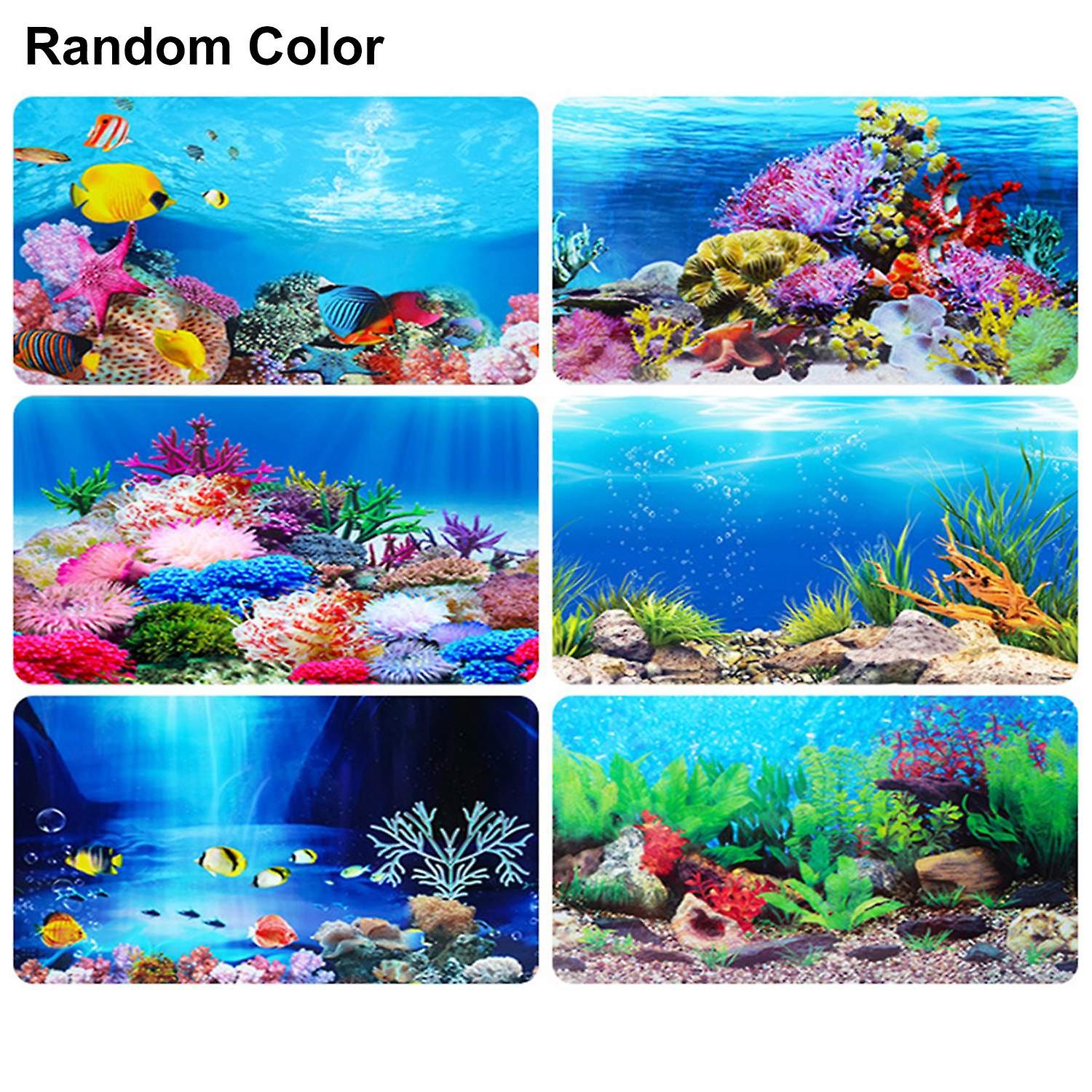 Aquarium Background Poster Ocean Self-adhesive Fish Tank Backdrop ...