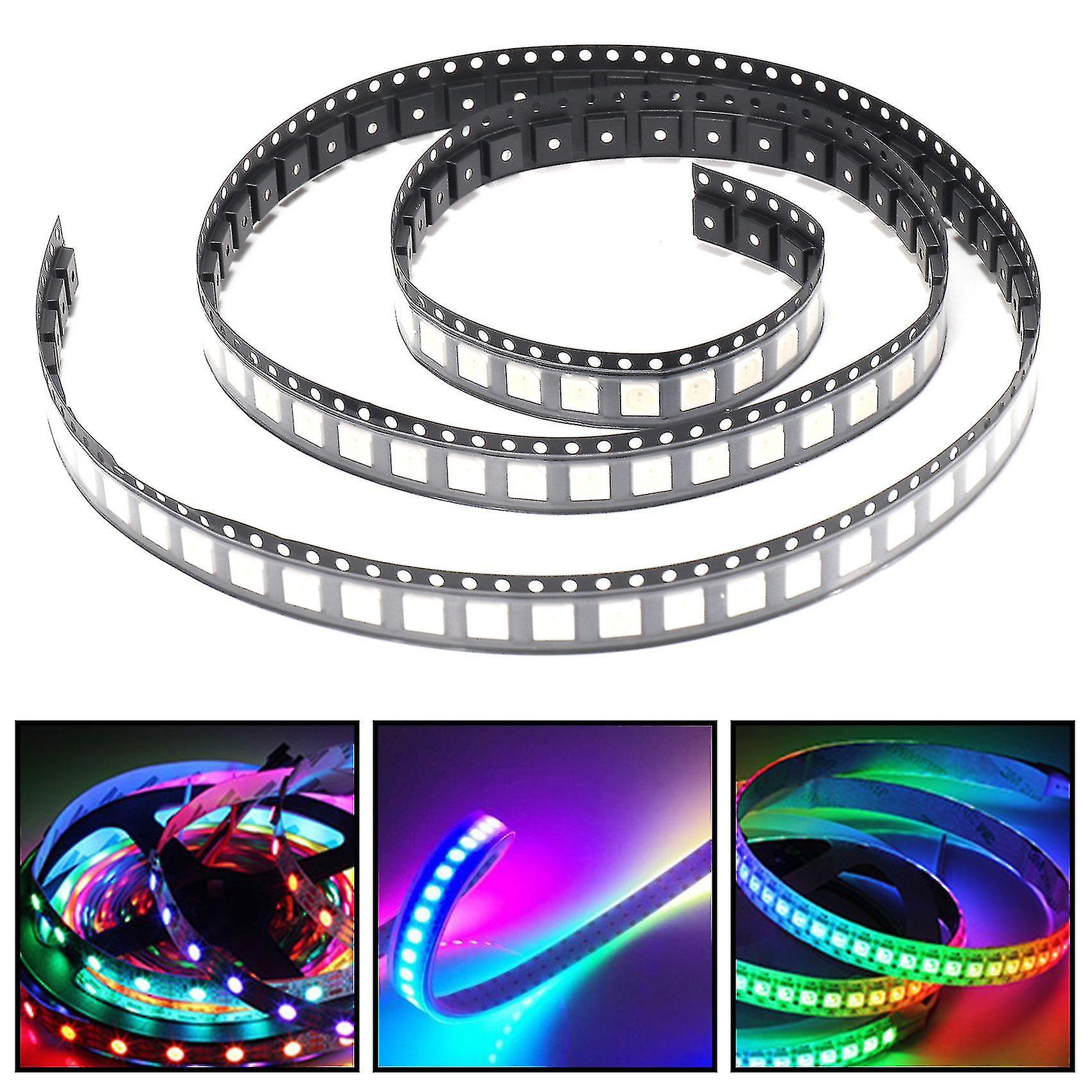 100pcs Ws2812b Rgb Led Chip 5050smd White Pcb Ws2812 Individually ...