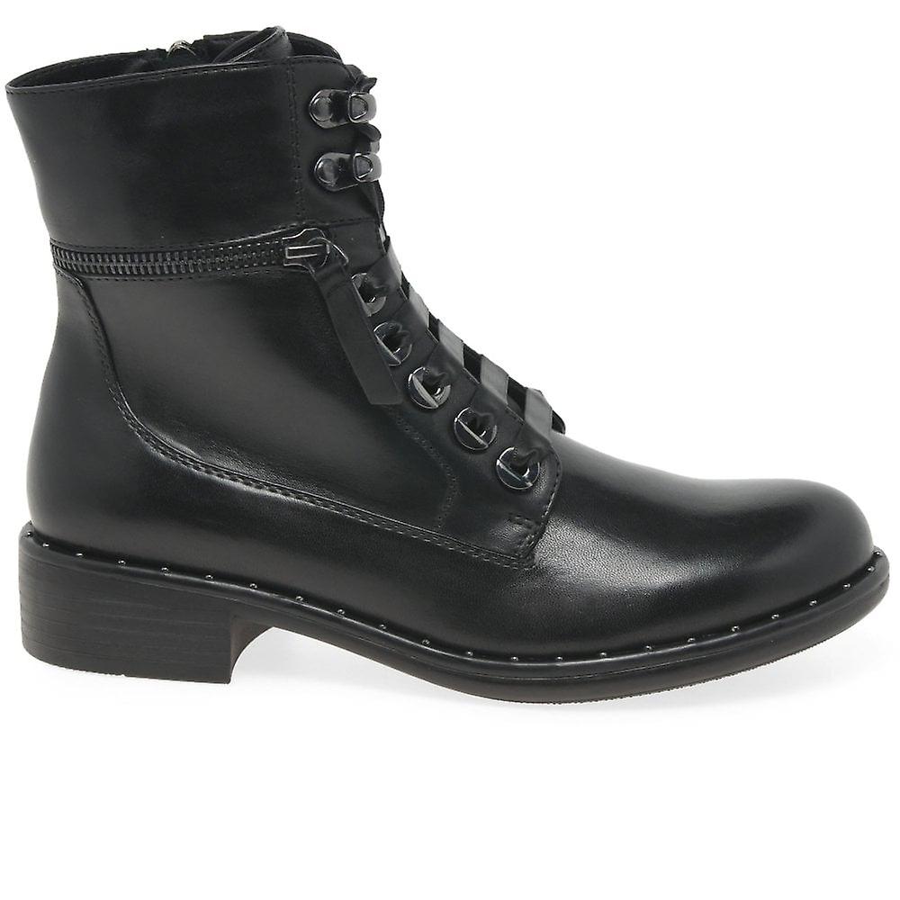 Regarde Le Ciel Roxana 04 Womens Leather Ribbon Lace Military Ankle ...