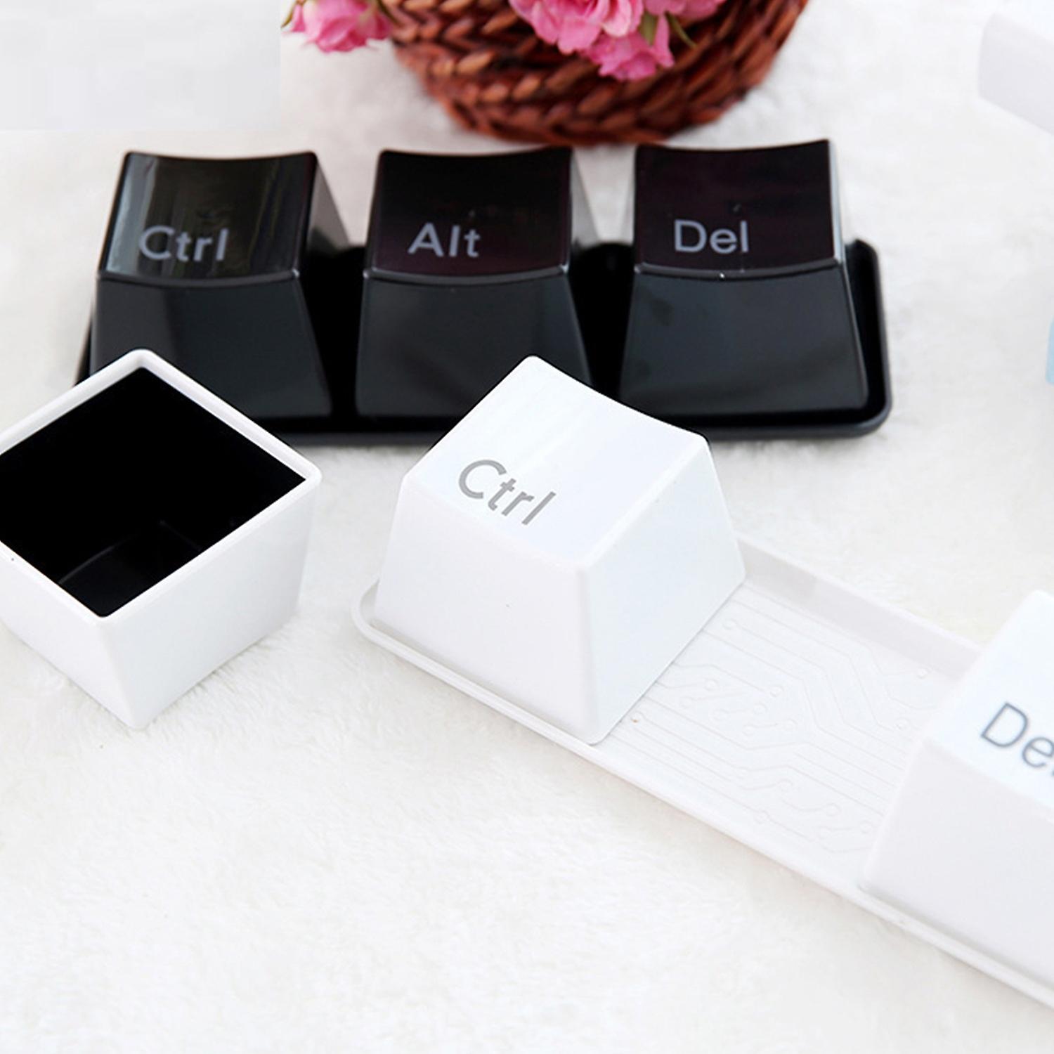 3PC Keyboard Coffee Tea Cups Set with Tray - Ctrl Alt Del Design ...
