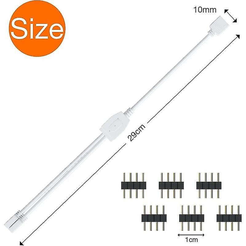 LED Strip Connector Kit, 2pcs 4 Pin LED Strip Splitter 1 to 2 Splitter ...