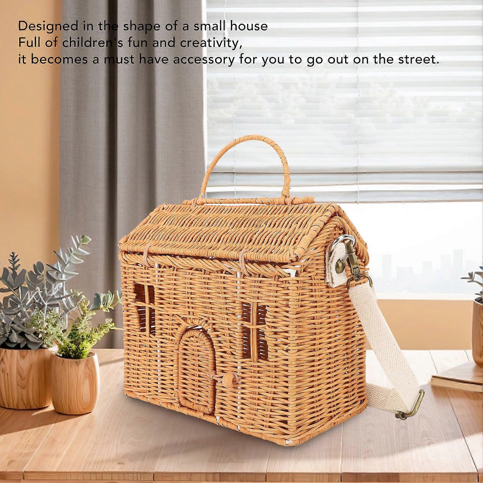 Handwoven Rattan Bag Multifunctional Eco Friendly Rattan Shoulder Bag ...