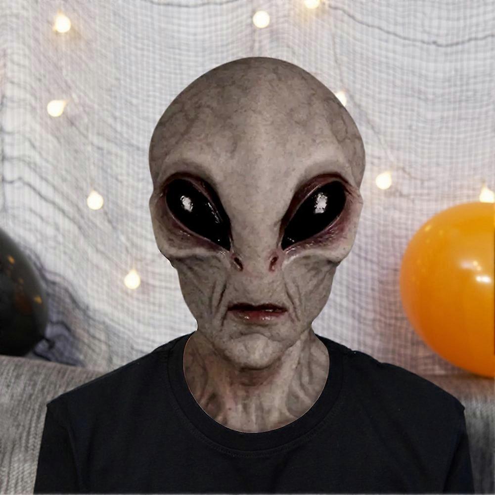 Realistics Latex Alien Mask Unisex Big Eyes Horror Costume Mask Full ...