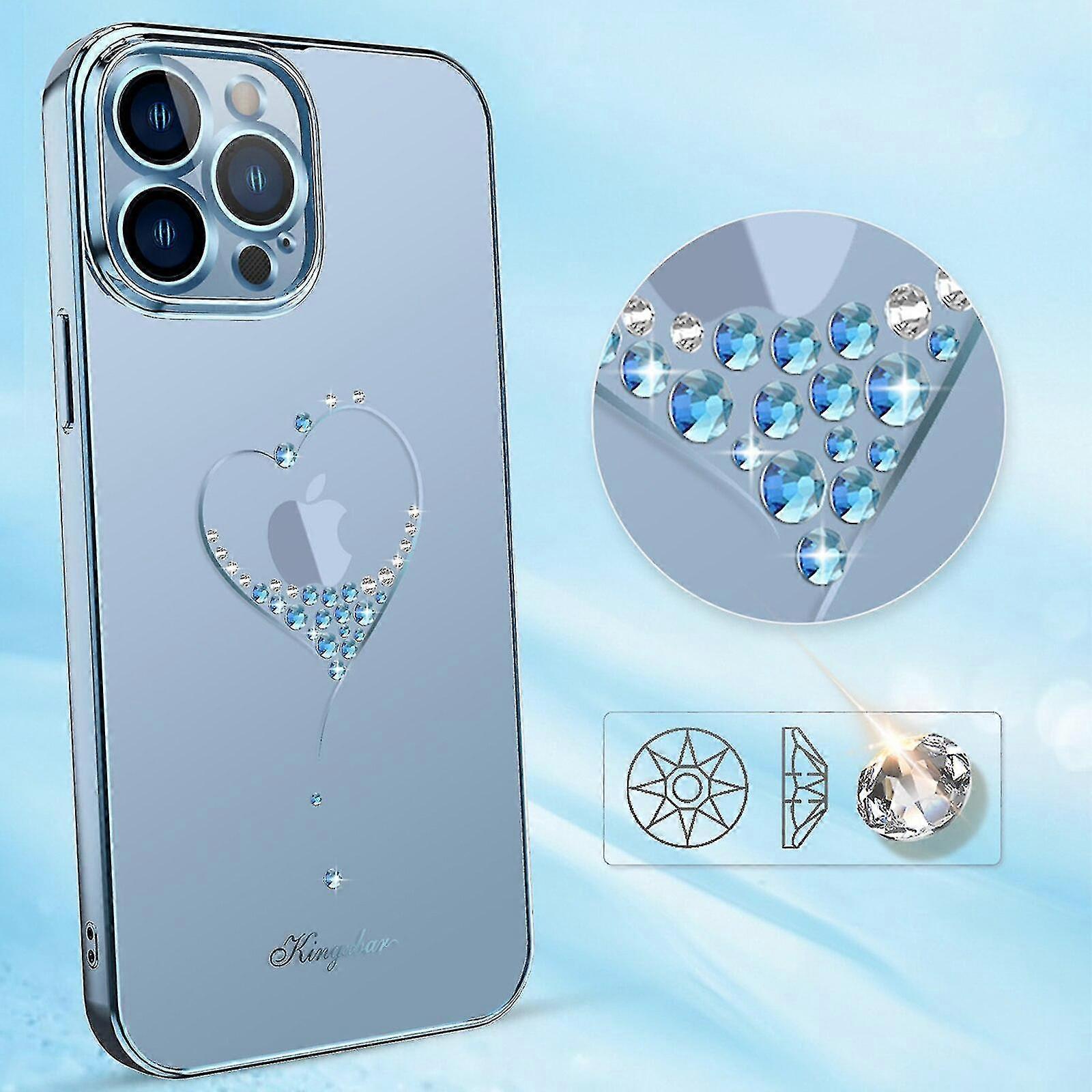 Plating Crystal Love Heart Case For Iphone 13 Pro Max/13 Pro/13, Full ...