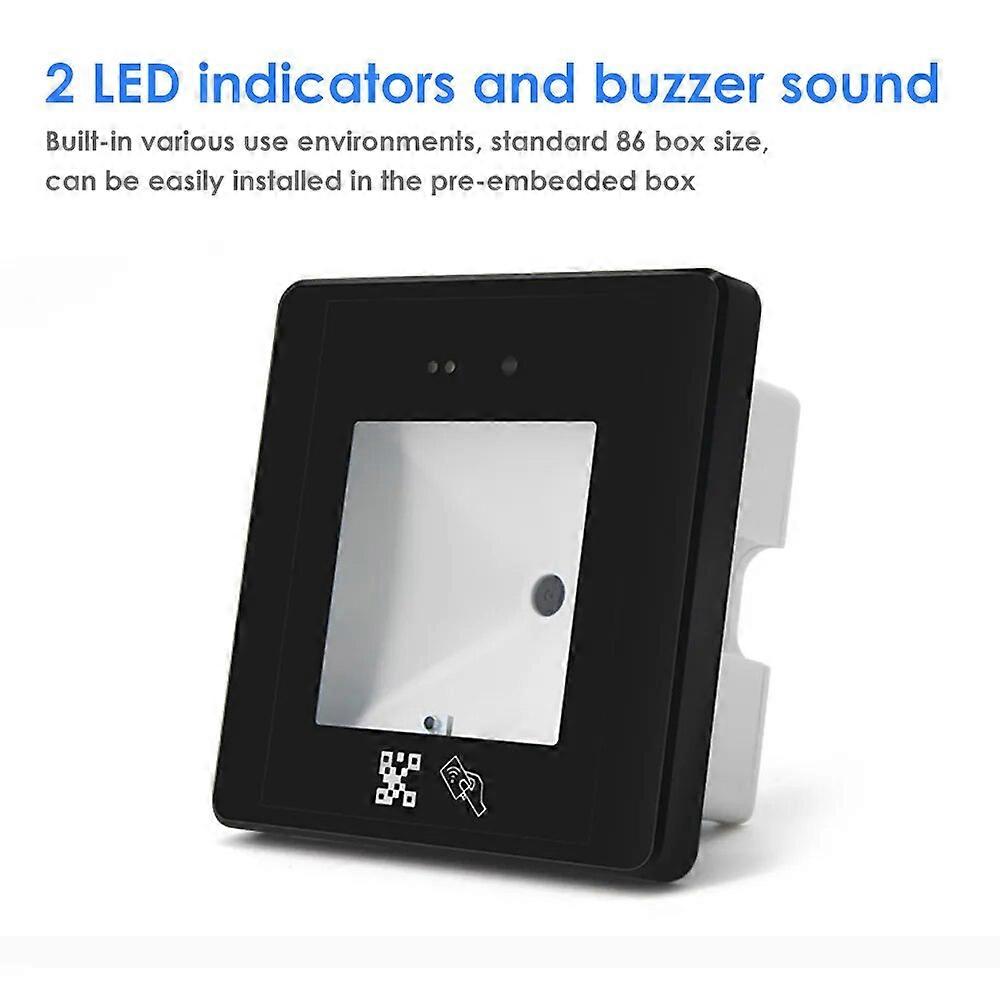 DC12V 125Khz/13.56Mhz Barcode 2D QR code Reader Access Control Reader ...