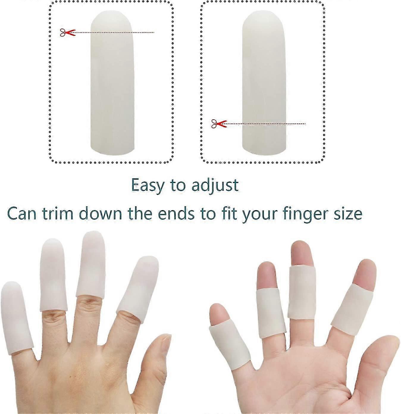 Finger Protectors Finger Caps Silicone Fingertips Protection - Gel ...