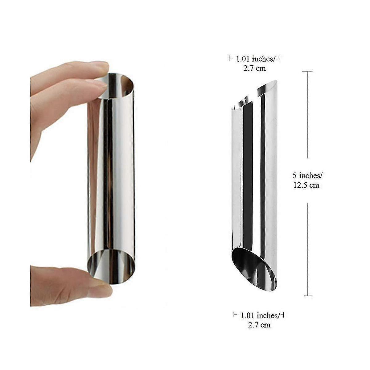 30pcs Cannoli Tubes Forms Set Stainless Steel Non-stick Cream Horn ...