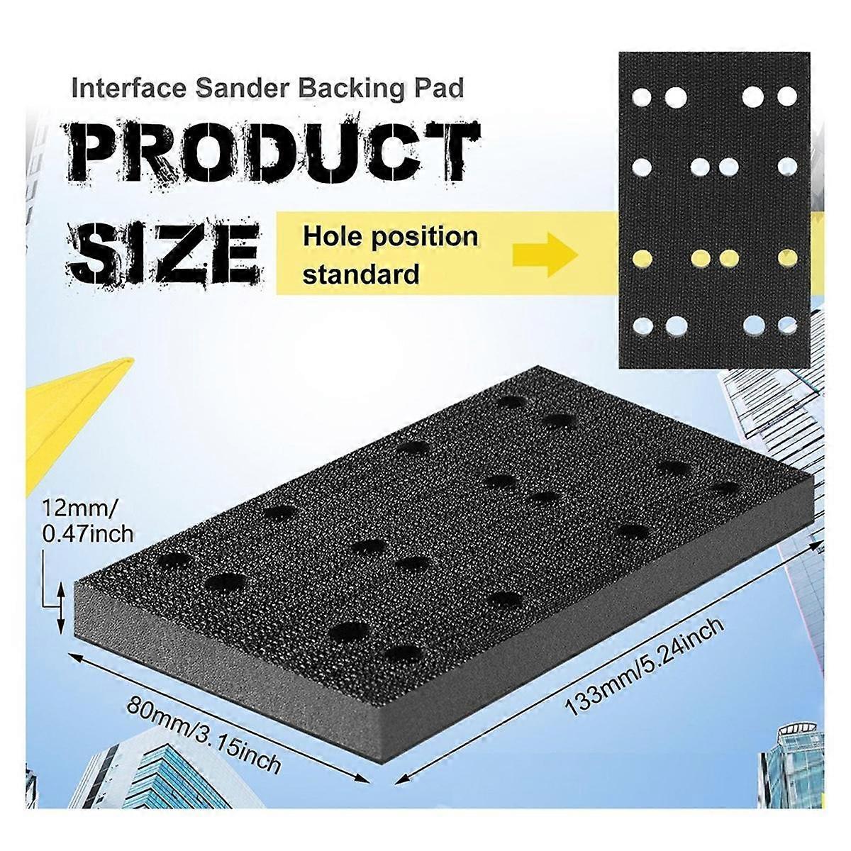 4 Pcs Soft Black Foam Sanding Pads Interface Sander Backing Pad for ...