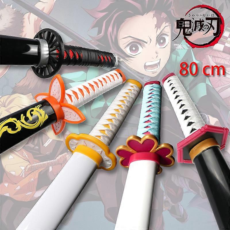 80CM Upgrade Demon Slayer Anime Katana Sword Weapon Prop Zenitsu ...