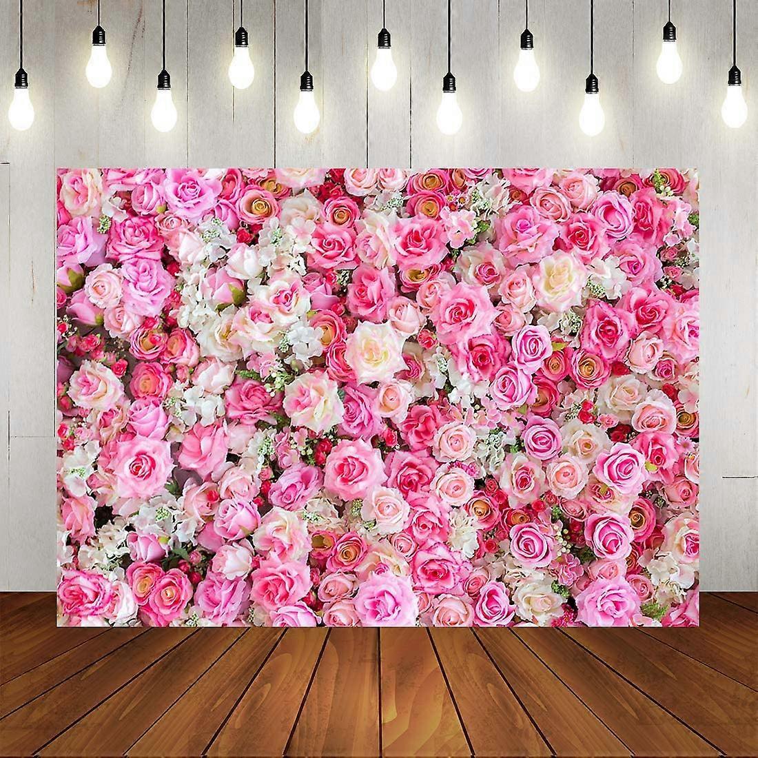 3D Rose Flower Photo Background Pink Red Rose Photography Backdrop for ...