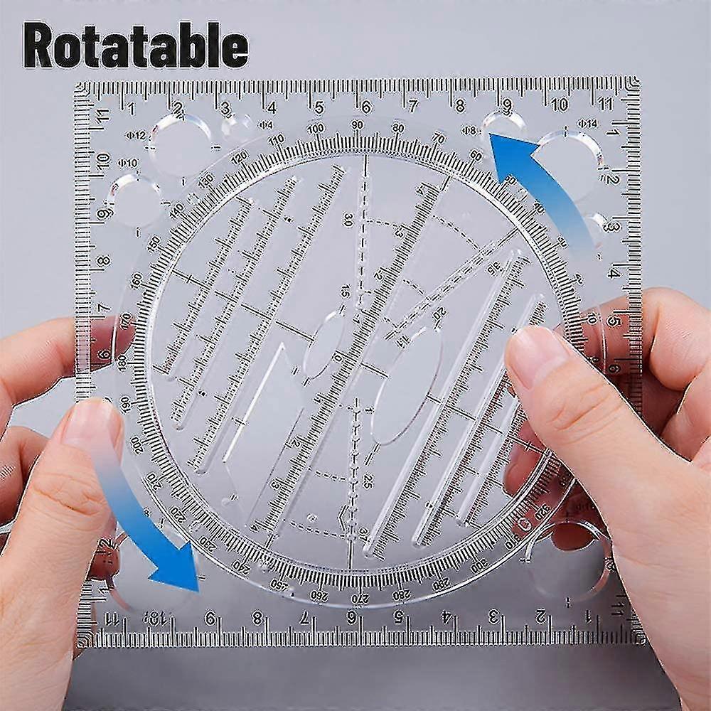 Multifunctional Drawing Ruler, Drawing Measure Ruler, Quick Drawing ...