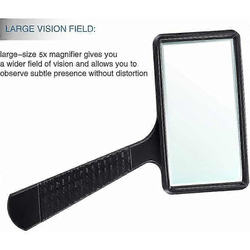 10x Portable Magnifying Glass, Rectangular Magnifying Glass, Scratch ...